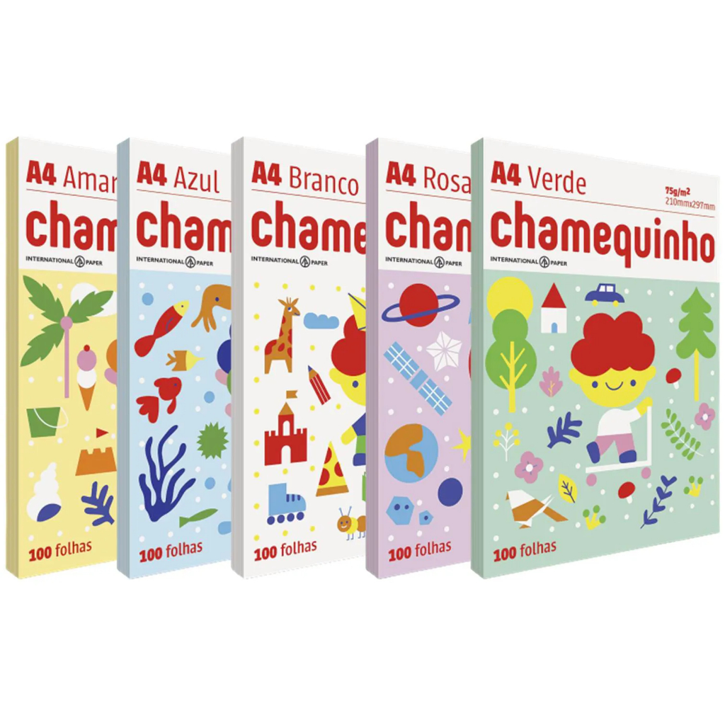 Papel Sulfite A4 100 Folhas Report Chamex - Chamequinho | Azul ...