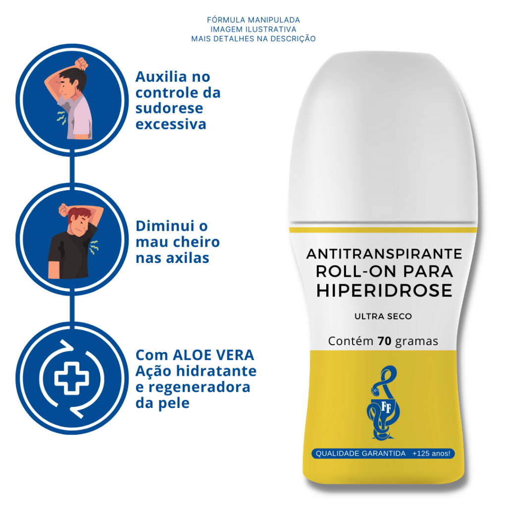Desodorante Antitranspirante para Hiperidrose (SUOR EXCESSIVO) - Em ...