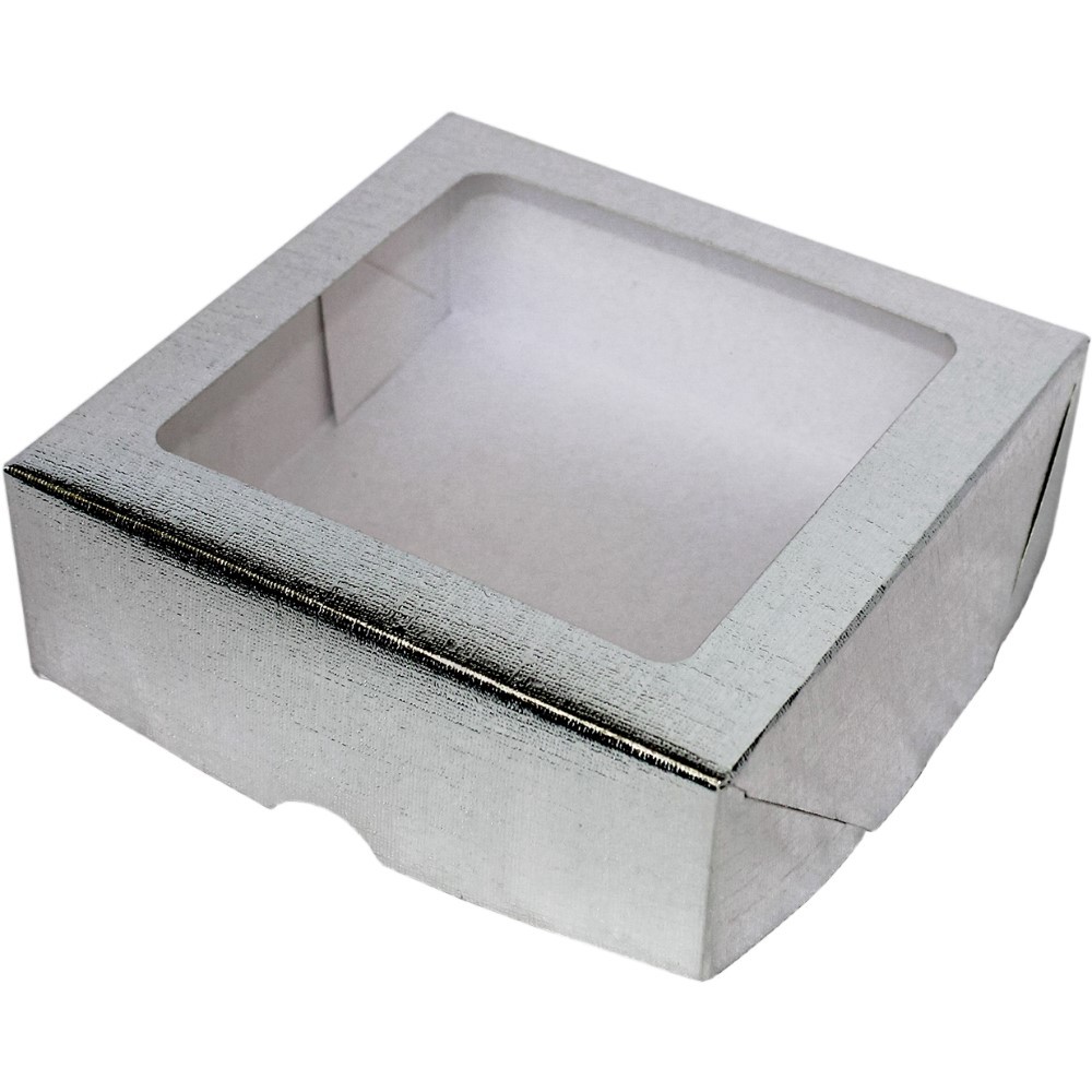 Caixa com Visor S21 Prata (15x15x4cm) 10 unidades - ASSK - Kafe ... Caixa com Visor S21 Prata (15x15x4cm) 10 unidades - ASSK - Kafe ...