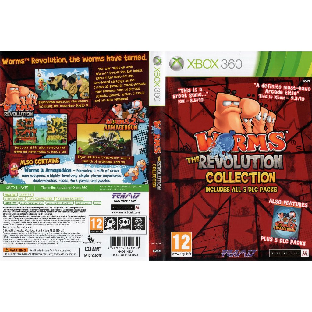 Worms The Revolution Collection P/ Xbox 360(JTAG/LT/LTU/RGH) | Shopee ...