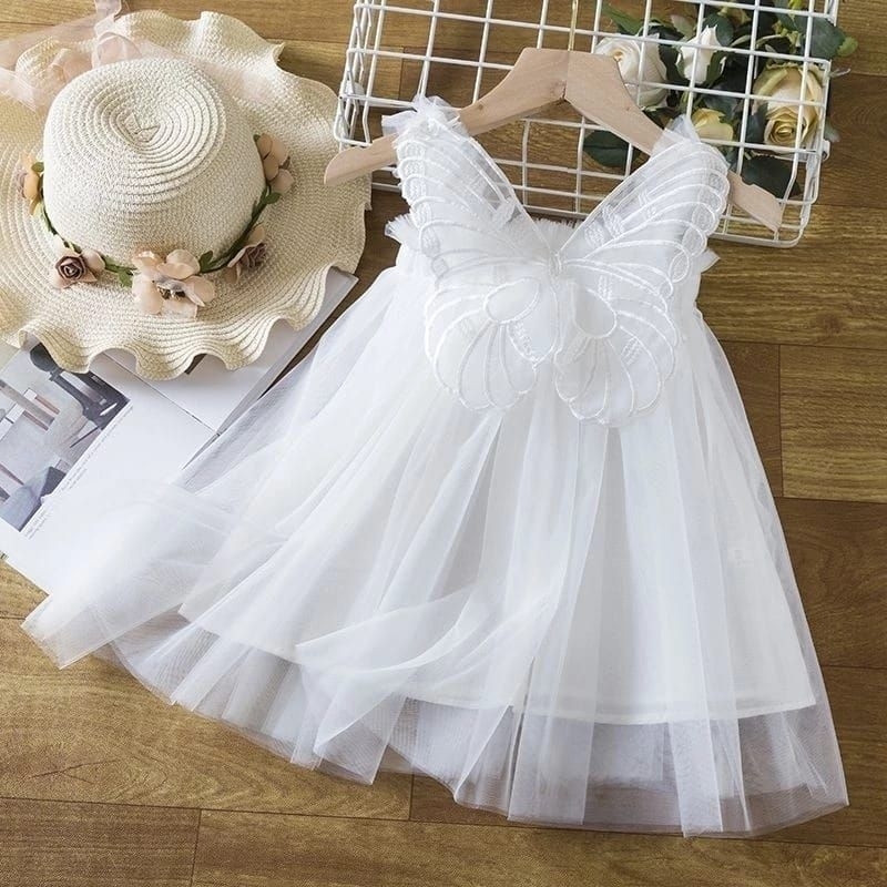 Veste infantil menina bebê branco tule asa de borboleta princesa jardim ...