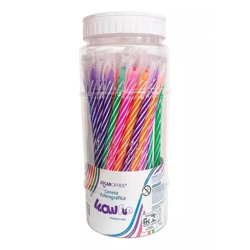 Caneta Wow 0.7 Colorida Pote C/ 50 Unidadades Sortidas | Shopee Brasil