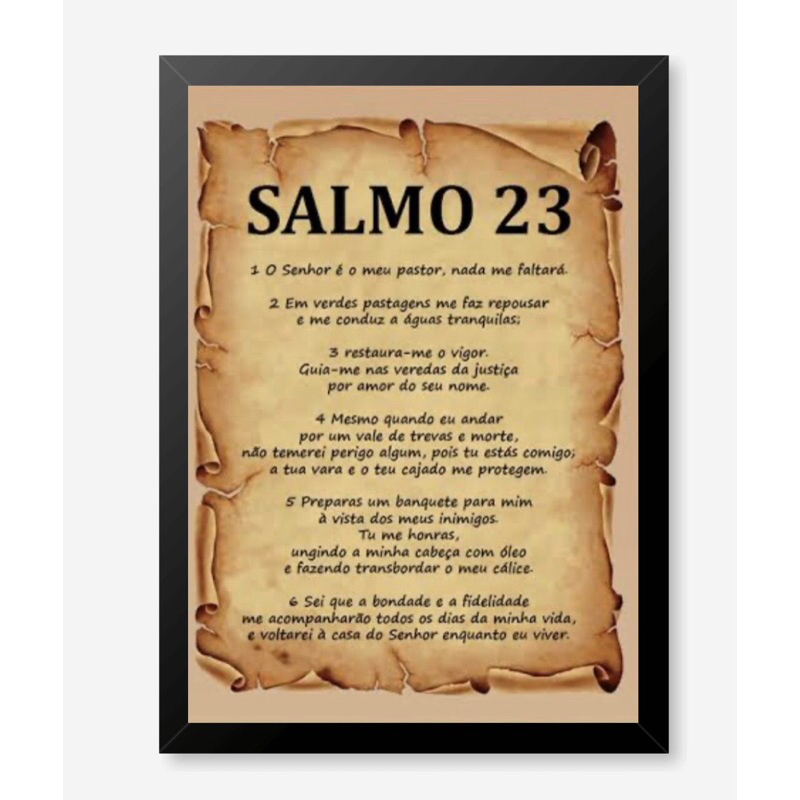 Quadro “SALMO 23” “O Senhor é o meu pastor; nada me faltará.” “No Salmo ...