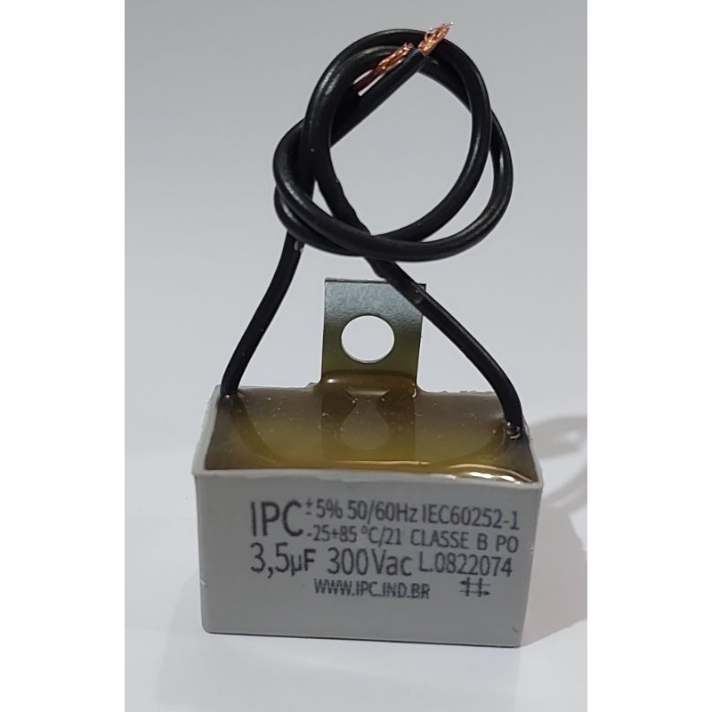 Capacitor permanente para ventilador 3,5 uf 300V | Shopee Brasil