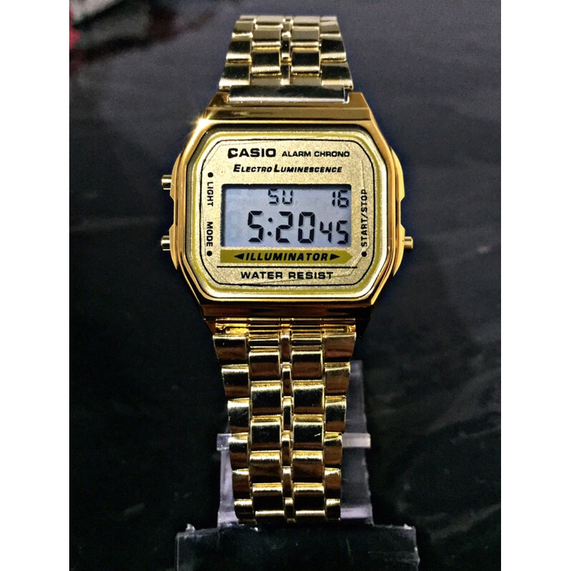 Relogio casio Wr Preto Prata Rose Dourado Digital Led Vintage | Shopee ...