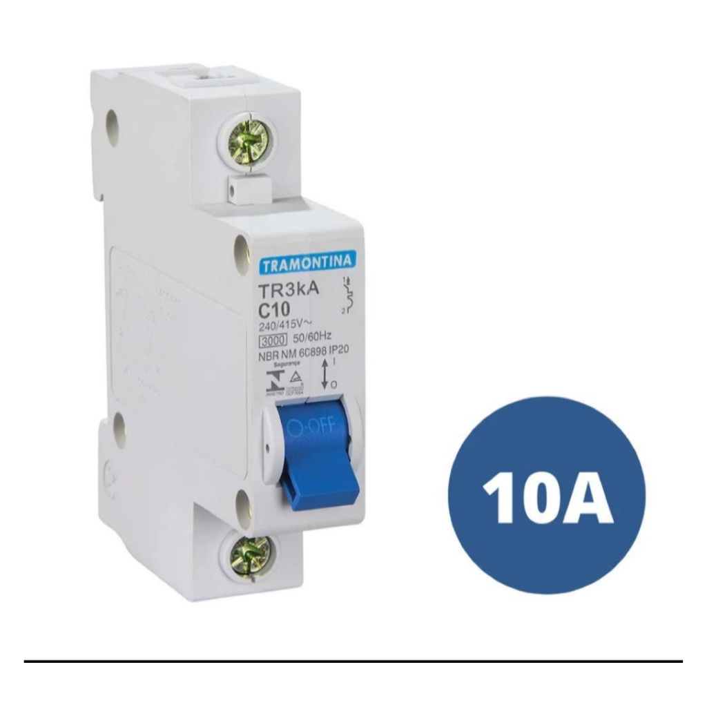 Disjuntor Din Unipolar Monopolar 10A a 32A Curva C Tramontina | Shopee Brasil