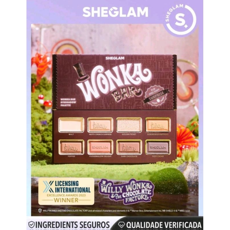 Paleta de sombras Willy Wonka sheglam | Shopee Brasil