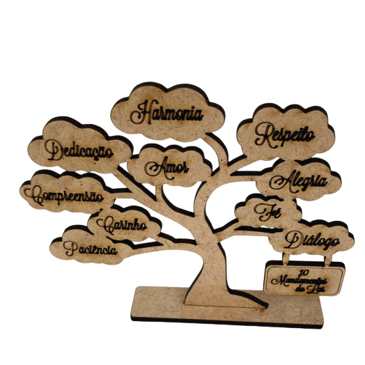 Arvore Dez Mandamentos do Lar em MDF cru 120 unidades | Shopee Brasil