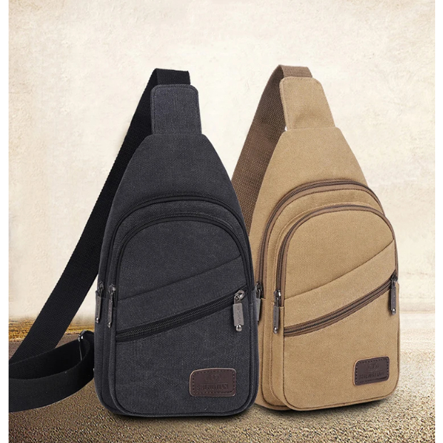 Bolsa de peito masculina ao ar livre, bolsa transversal masculina, lona ...