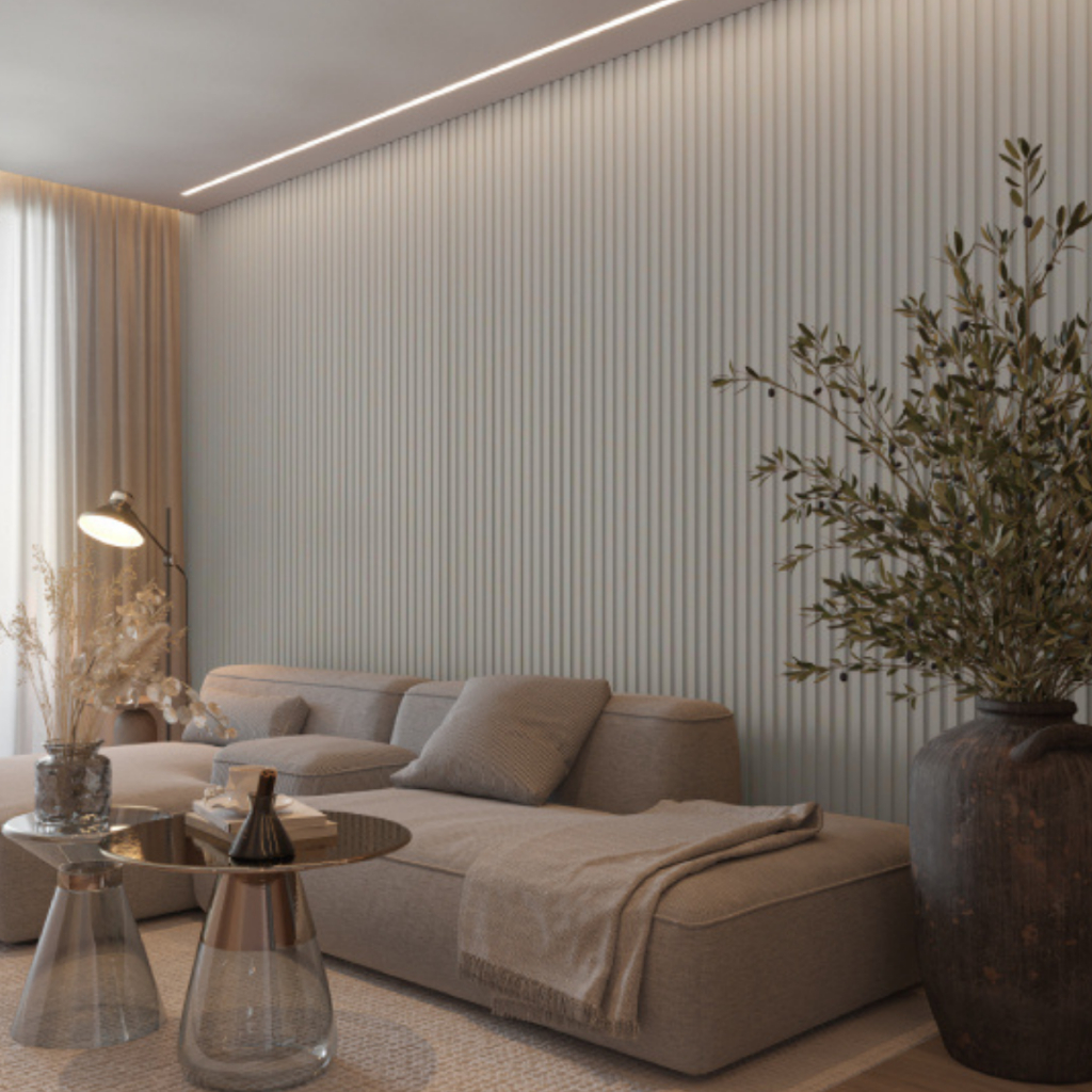 Painel Ripado Revestimento Fendi Mdf Genuíno 90cm X 55cm | Shopee Brasil