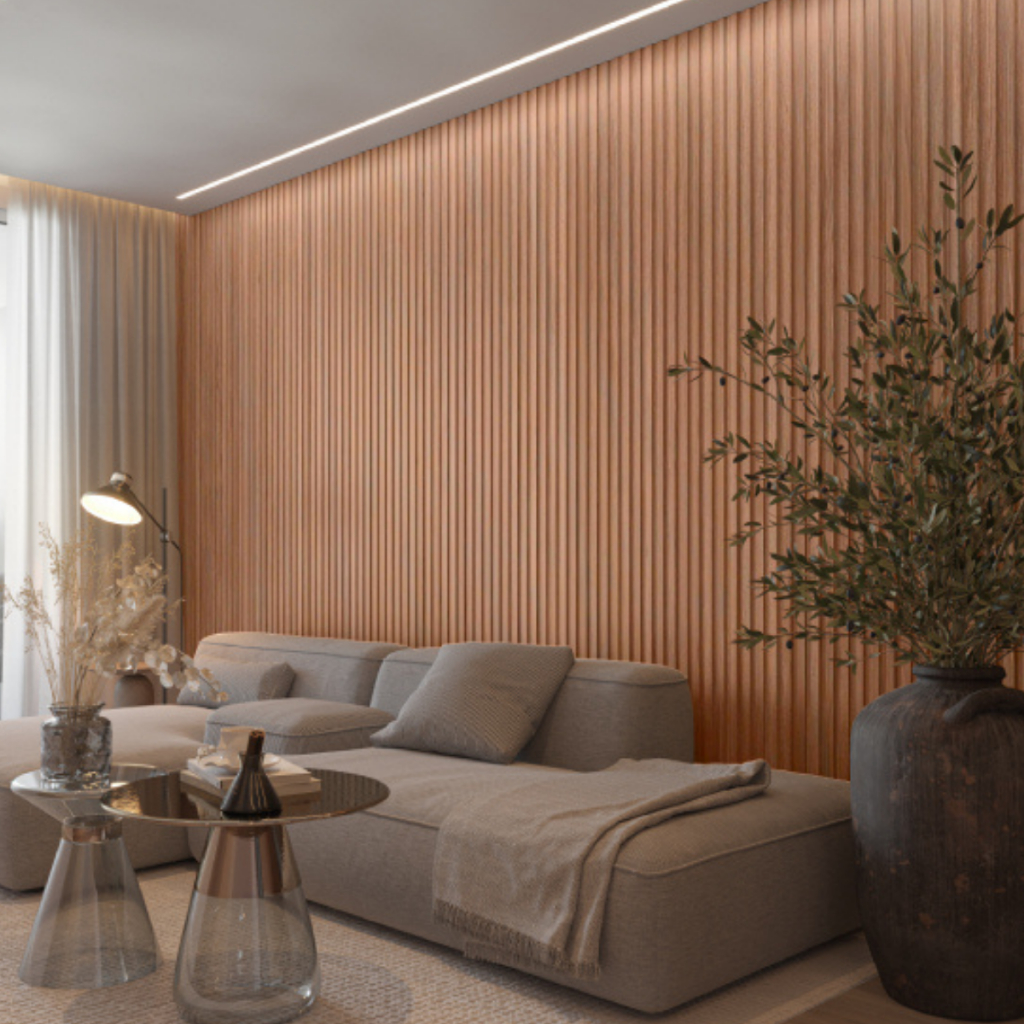 Painel Ripado Revestimento Freijo Mdf Genuíno 90cm X 55cm | Shopee Brasil