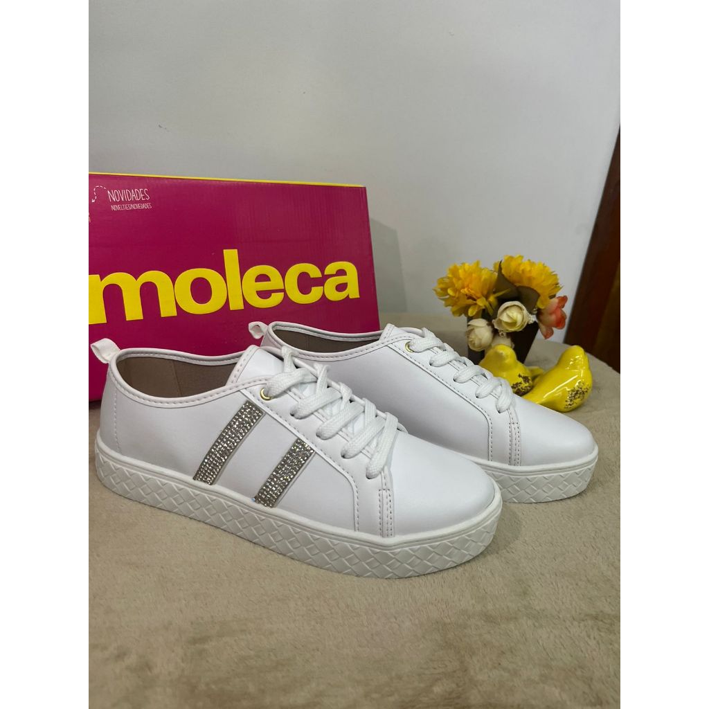TENIS MOLECA BRANCO | Shopee Brasil