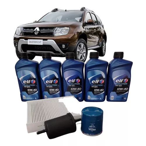 Kit Troca Óleo - Elf 10w40 API SN Duster / Oroch 1.6 16v Sce 2017 2018 ...