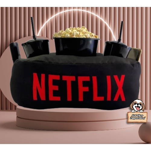 Kit Almofada Temática c/ porta pipoca 1 Balde + 2 copos tema Netflix ...