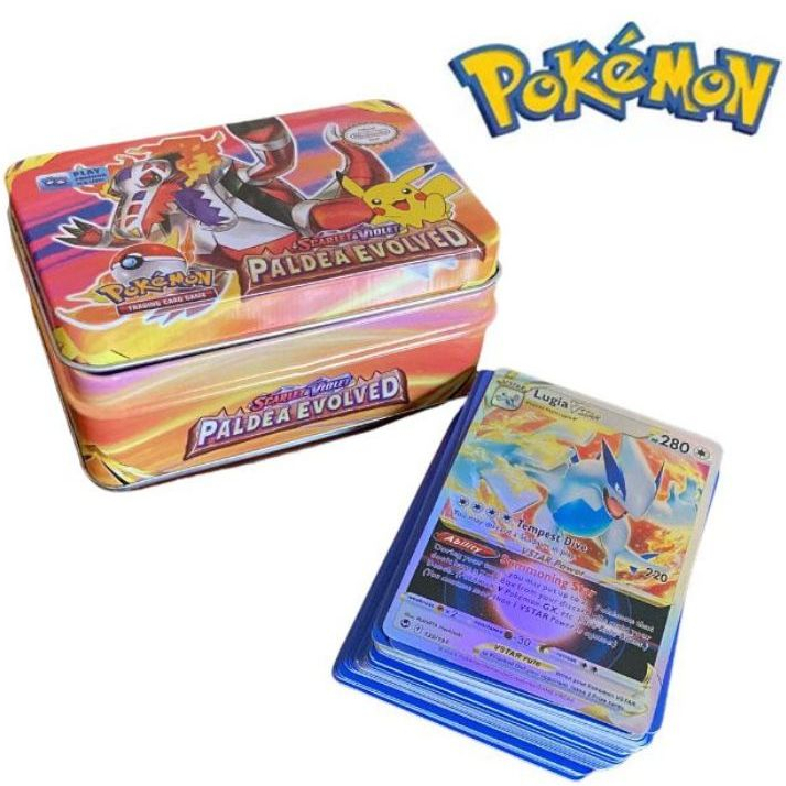 Kit 40 Cards Pokemon Cartas, cartinhas Caixa Metalizada | Shopee Brasil