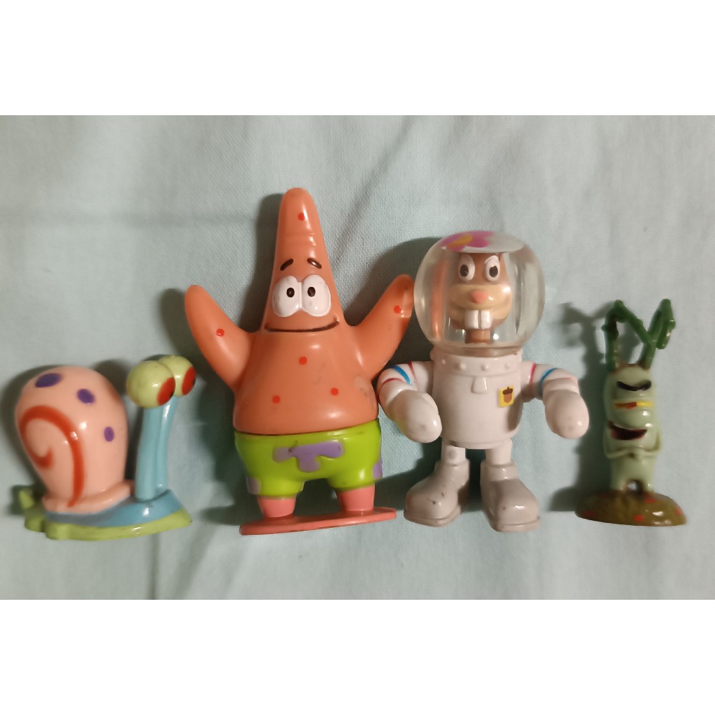 Bonecos Patrick, Sandy, Garry e Plankton - Kinder Ovo Bob Esponja ...