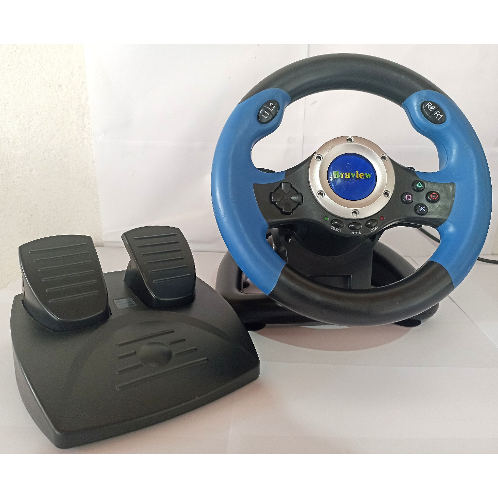Volante Racing Wheel Azul PS3/PS2 | Shopee Brasil