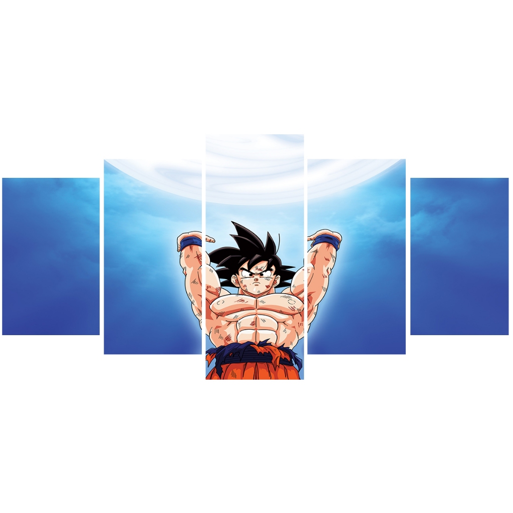 Quadros Jake Dama Goku Mosaico 5 Peças Mdf 3mm | Shopee Brasil