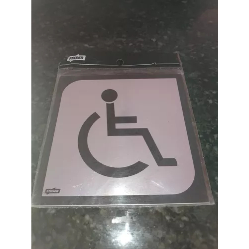 Placa Sinalização Alumínio 16x16cm Cadeirante Deficiente | Shopee Brasil