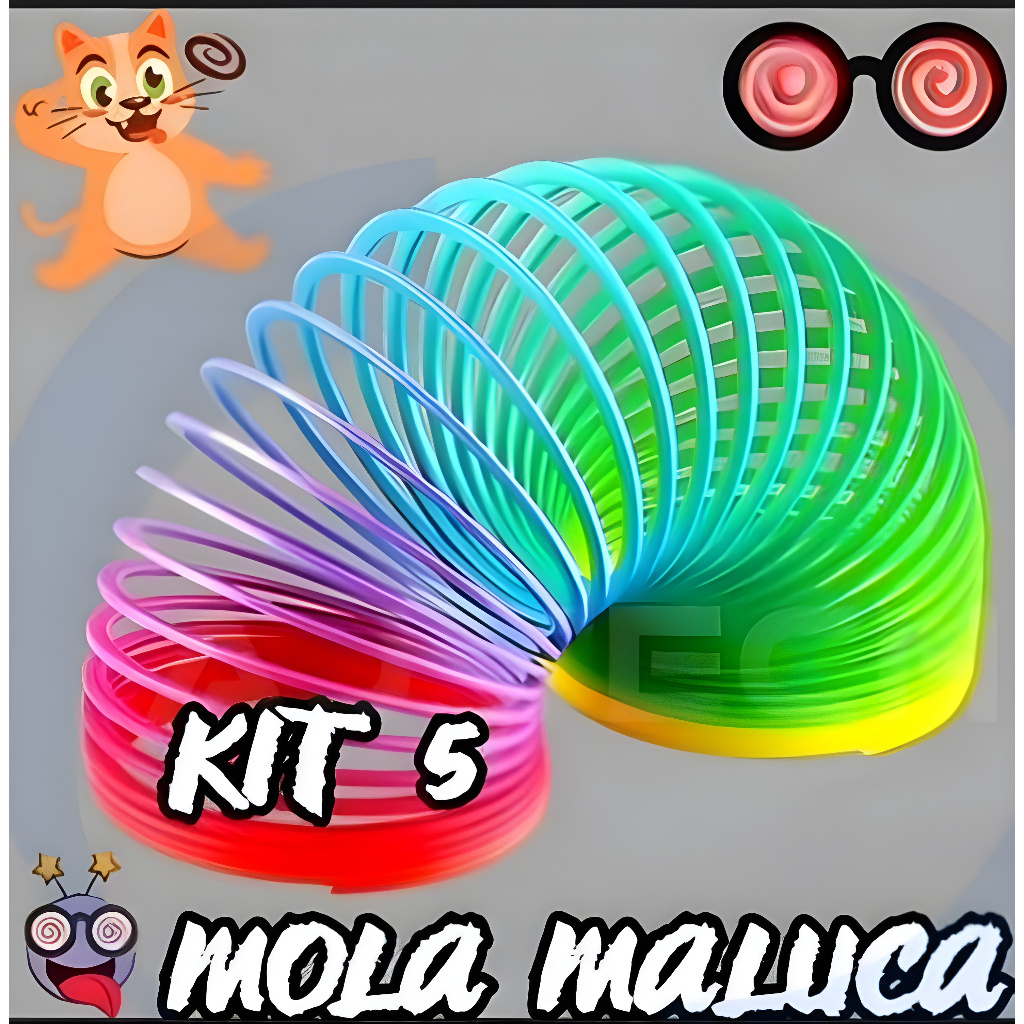 Kit 5 Mola Maluca Brinquedo Colorida Crianças Divertido Anti stress ...