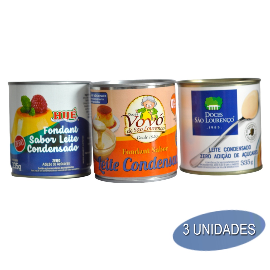 KIT Leite Condensado Diet Zero Açúcar Multimarcas 3 Unidades | Shopee ...