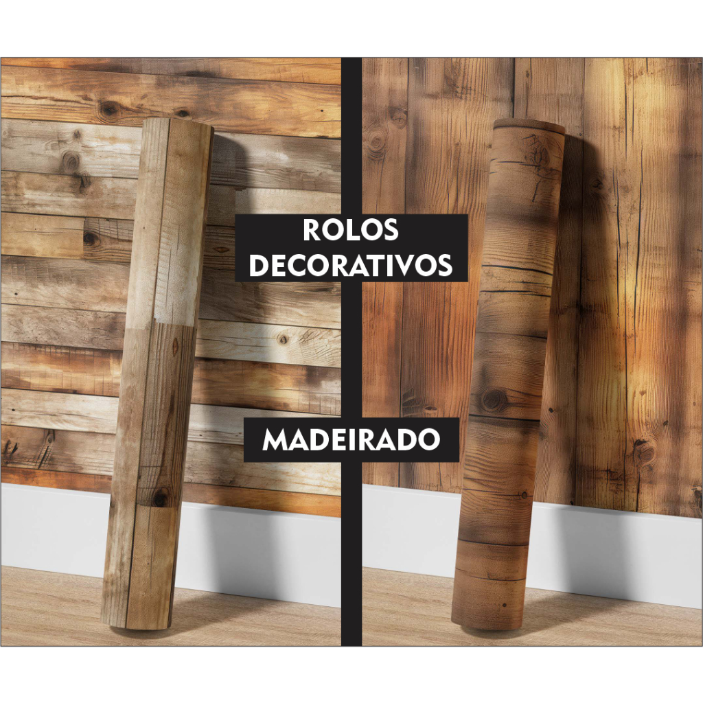 Rolo Decorativos Madeirado Auto Adesivo Impermeável Papel De Parede ...