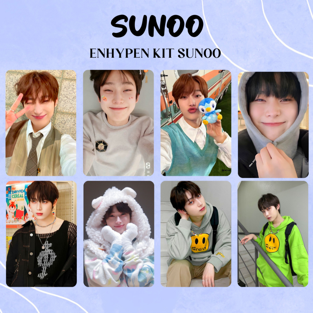 Photocards (SUNOO ENHYPEN FRENTE E VERSO FANMADE) | Shopee Brasil