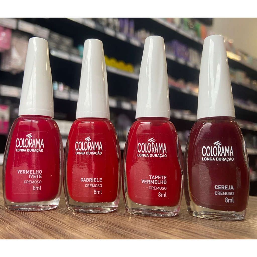 Kit Esmaltes Tons de Vermelho Colorama | Shopee Brasil
