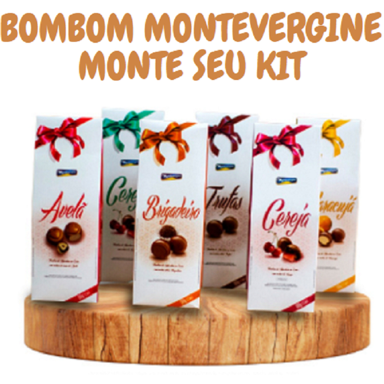 Bombom Trufa de CHOCOLATE MONTEVERGINE 55g Monte seu Kit C/ 3 Caixas C ...