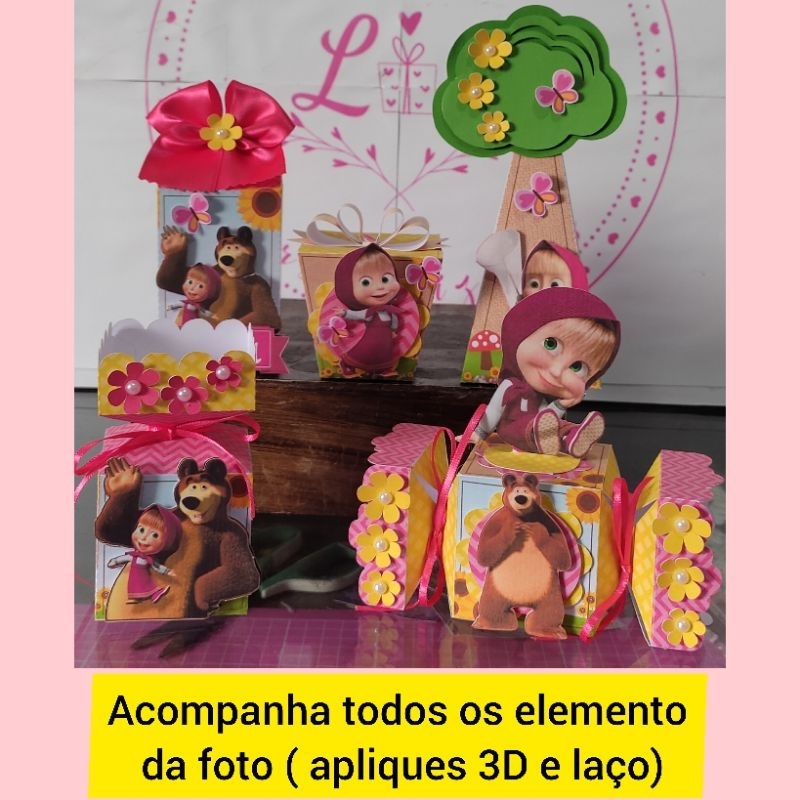 Personalizados Masha e o urso/ caixinhas personalizadas Masha e o urso | Shopee Brasil