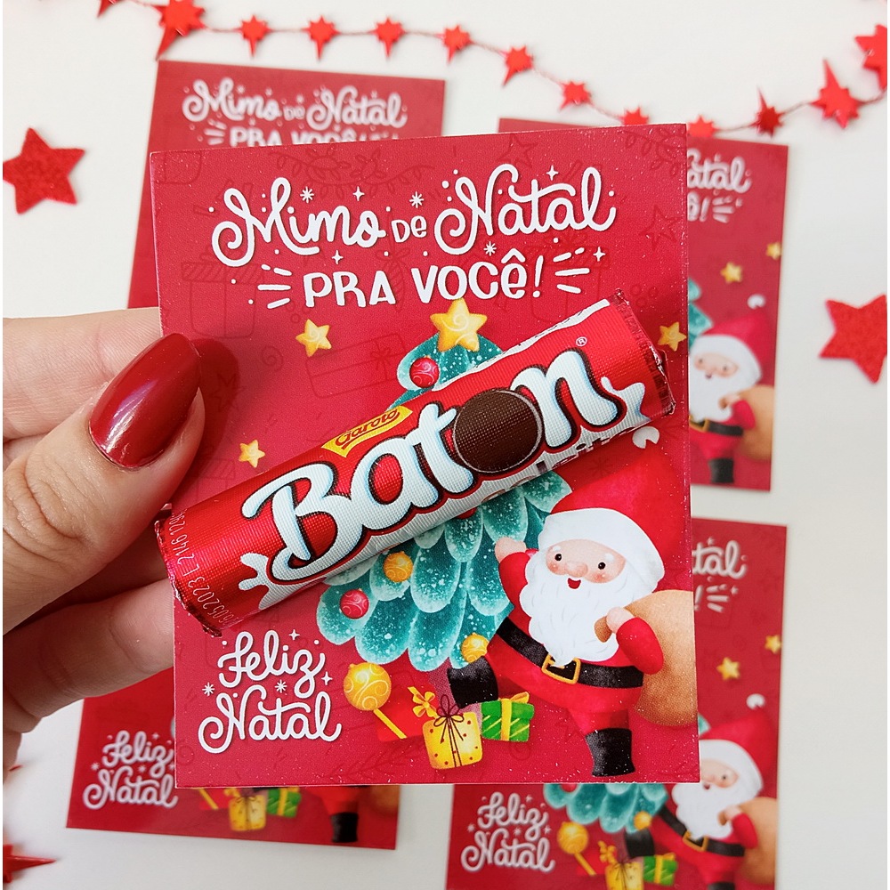 50un Cartão Mimo Natal Cliente | Brinde Feliz Natal | Lembrancinha ...