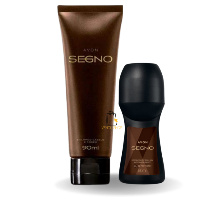 Kit Presente Masculino Segno Shampoo Cabelo e Corpo + Rollon - Avon ...