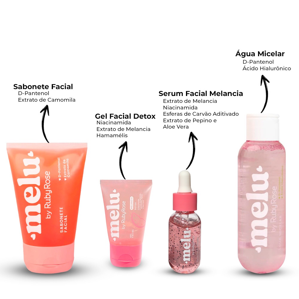 Kit skin care Cuidado Facial - Hidratação intensa e natural antiacne ...