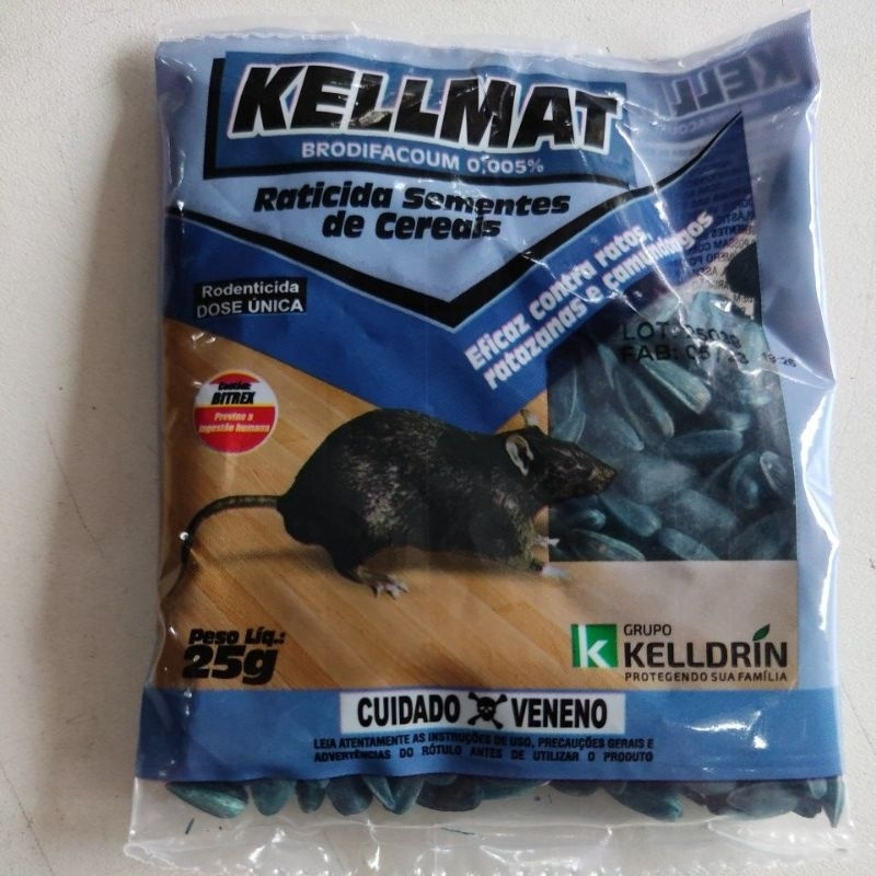 Veneno girassol de rato KELLMAT 4 UND DE 25 g | Shopee Brasil
