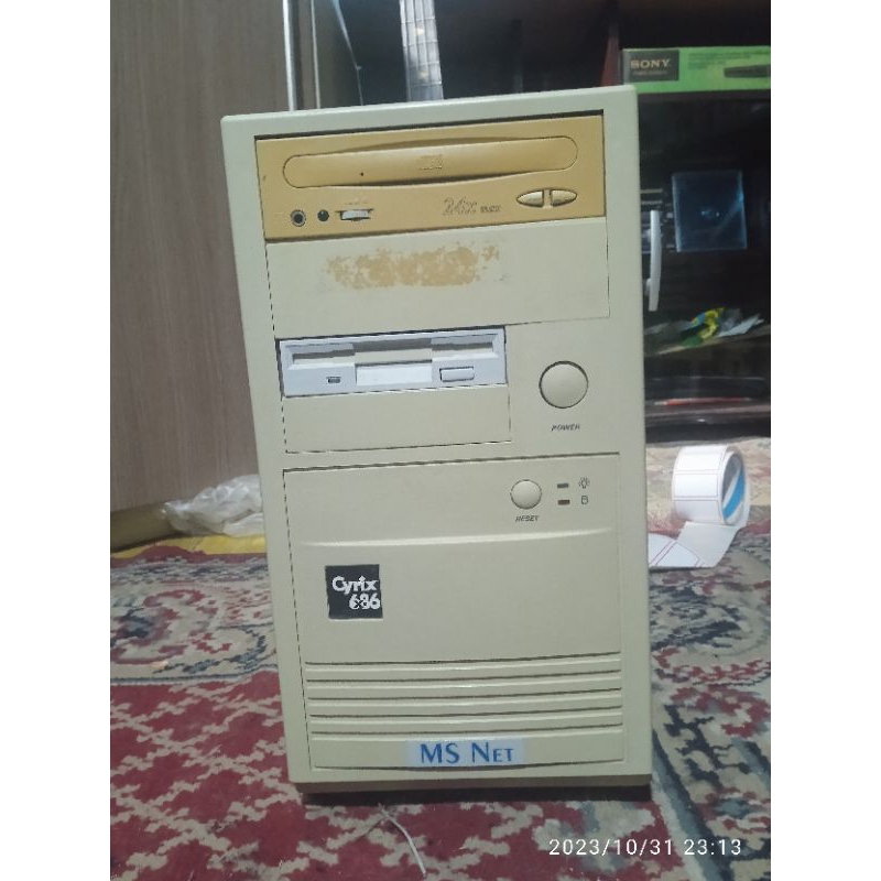 CPU Retrô Cyrix 6x86 MII 266 MHZ + Teclado e Mouse Originais Ms Net ...