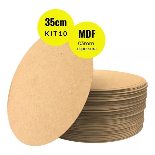 Kit 10 Sousplat MDF 35 Cm Supla Suplast Mesa Posta | Shopee Brasil