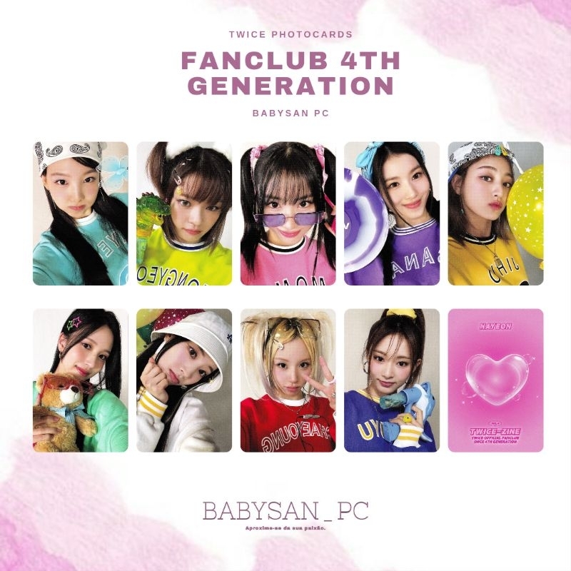 TWICE Photocard Fanmade FANCLUB 4TH GENERATION | Shopee Brasil
