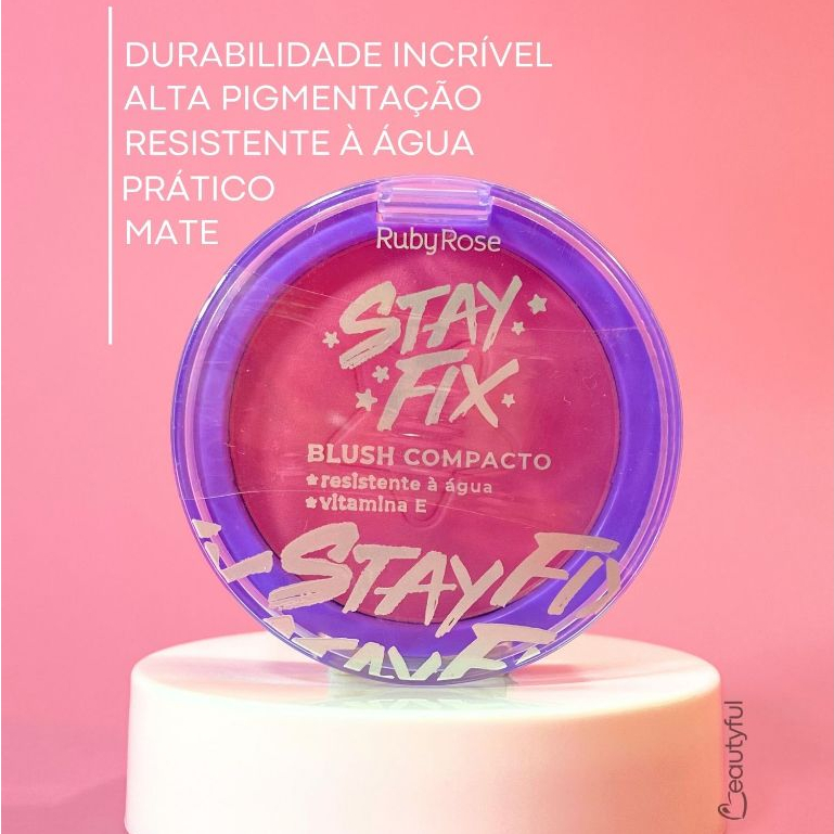 Blush Compacto Stay Fix - Ruby Rose | Shopee Brasil