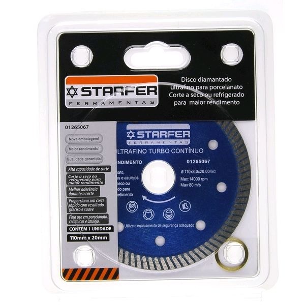 Disco de Corte Diamantado Porcelanato Profissional Starfer | Shopee Brasil
