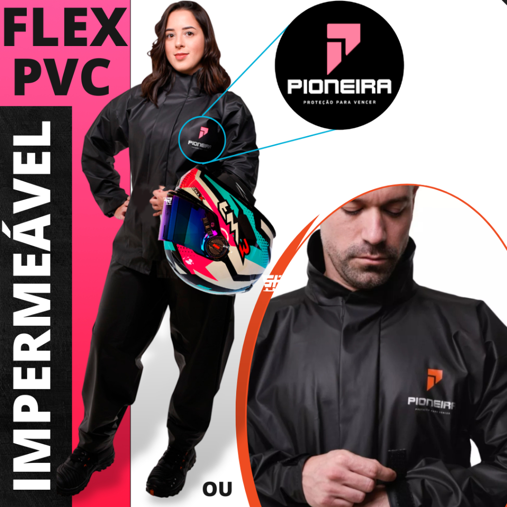 Capa De Chuva Moto Pioneira Proteção Motoqueiro Motociclista
