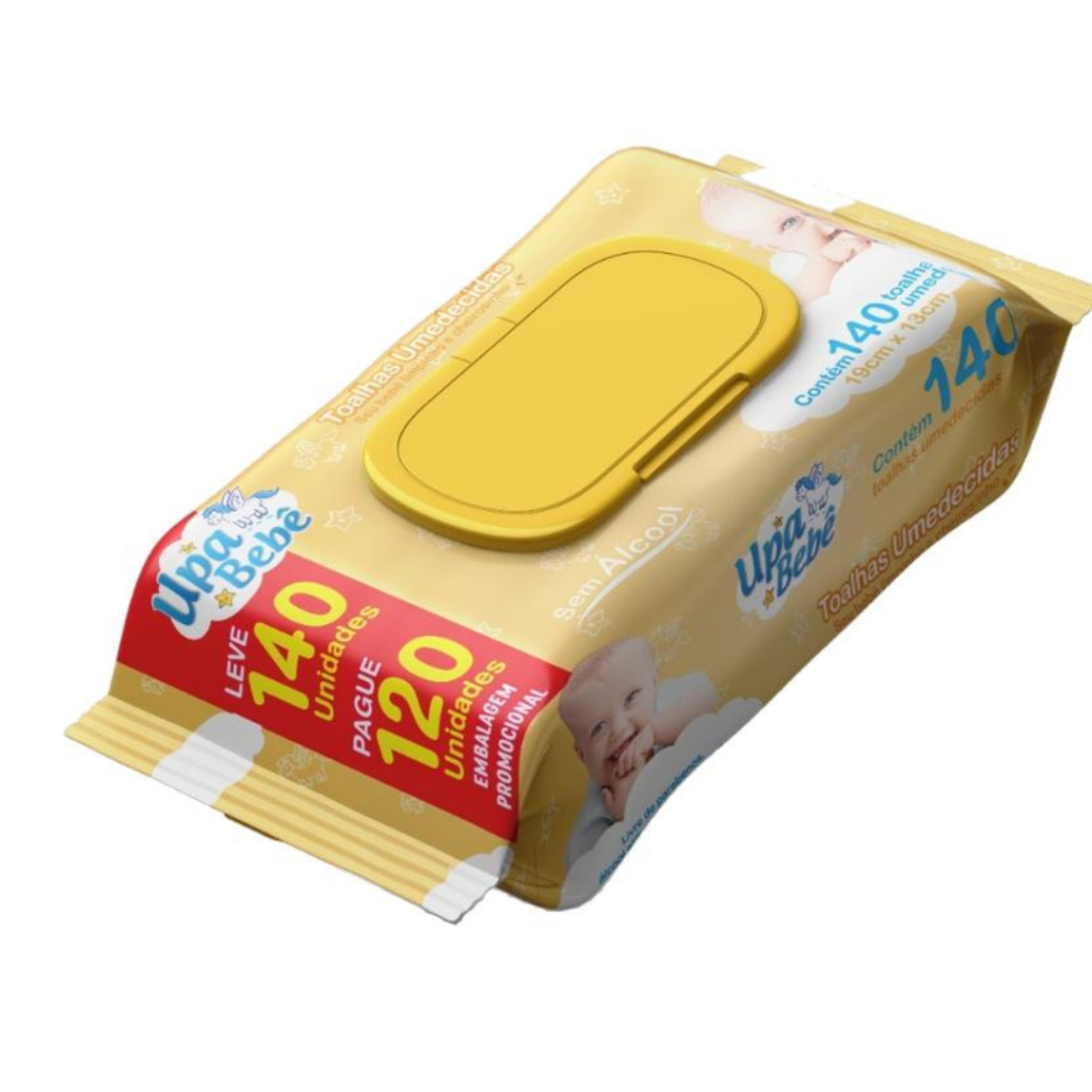 Toalha Umedecida Flip Top Leve 140 pague 120 unidades Upa Bebê Leve | Shopee Brasil