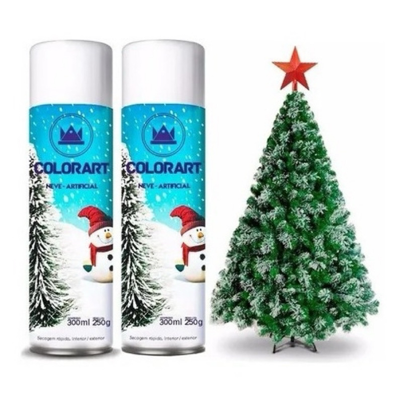 KIT 2- Neve Artificial em Spray 300ml Decoração Natalina e Inverno ...