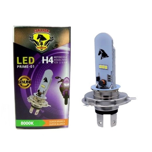Lâmpada Stalion Moto H4 Super Branco Led Efeito Xenon 8000k Shopee Brasil