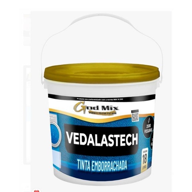 Tinta emborrachada Vedalastech God Mix 3,6 e 18 litros | Shopee Brasil