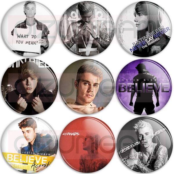 Bottons - Buttons - Botons - Justin Bieber - Tam: 4,5cm | Shopee Brasil