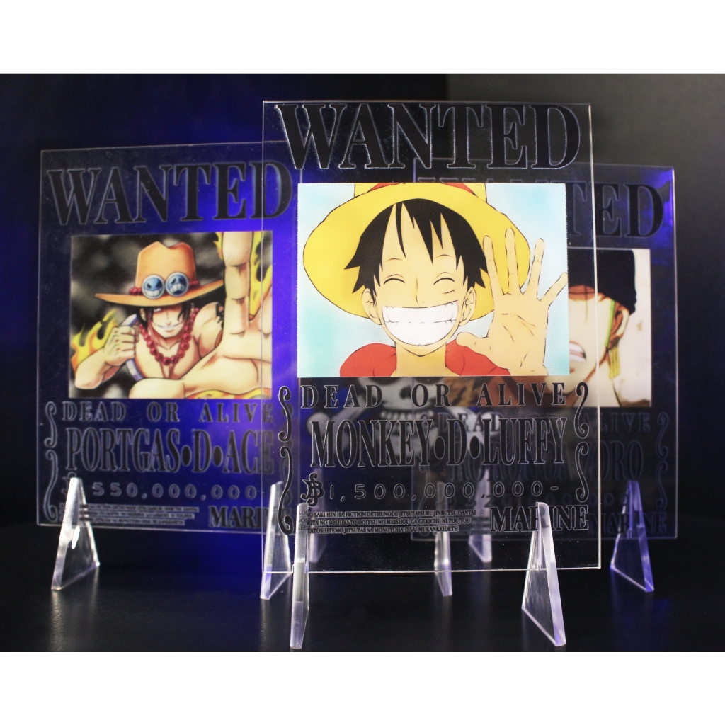Quadrinho de Mesa One Pice Wanted cartaz de procurado wanted recompensa ...