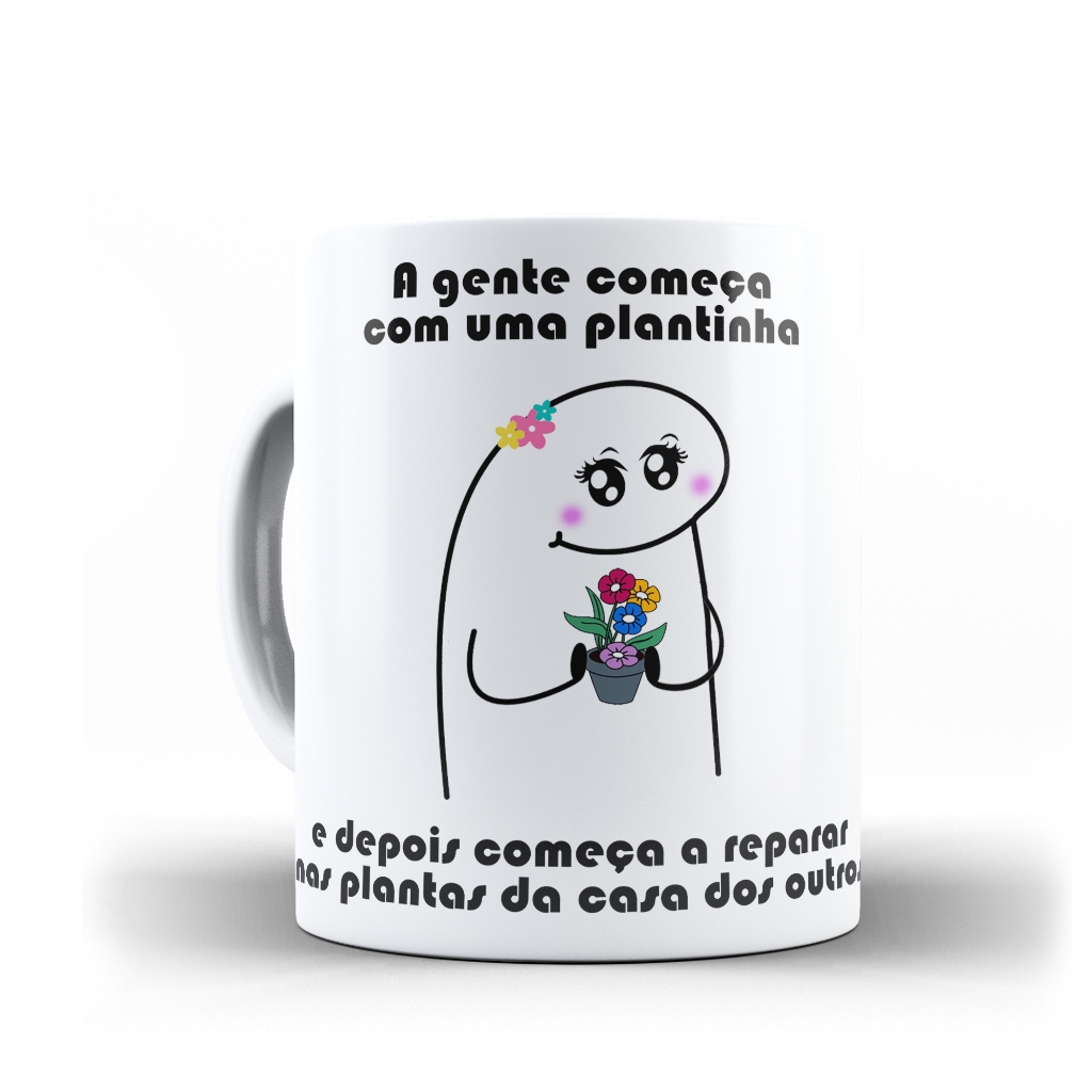 Caneca Flork doida das plantas | Shopee Brasil