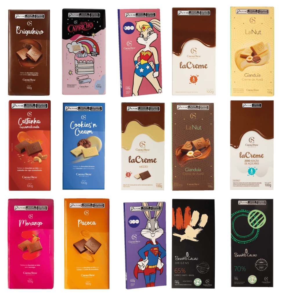Barra de Chocolate Cacau Show 100g - Escolha seu sabor | Shopee Brasil