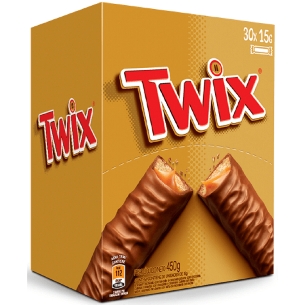 Chocolate Twix Caixa com 30 unidades de 15g | Shopee Brasil