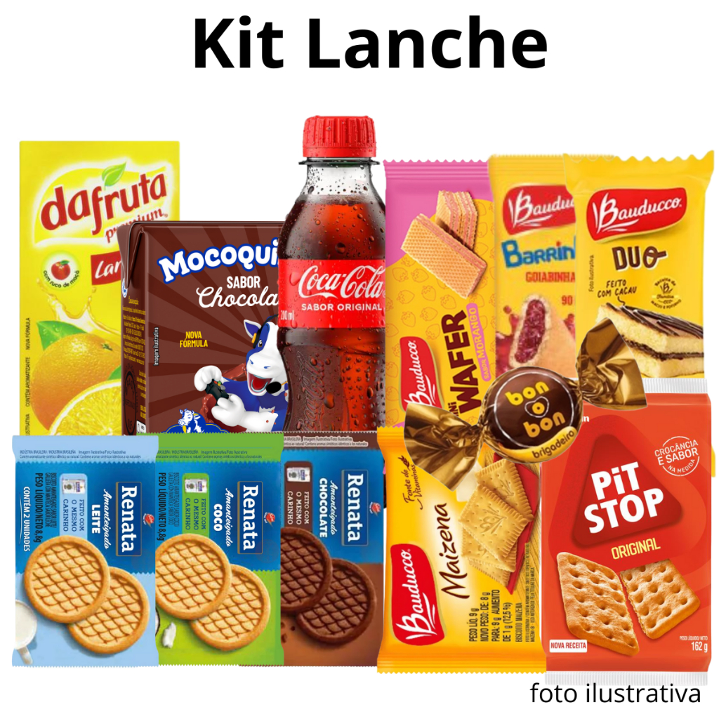 Kit lanches ideal para café da manhã/excursões/lanche escolar/reuniões ...